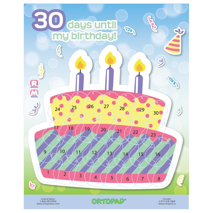 Ortopad® Patching Reward Poster, Birthday – Optego Vision USA